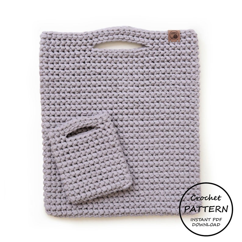CROCHET PATTERN / Loopy Tote Bag / Easy Crochet Pattern / - Etsy