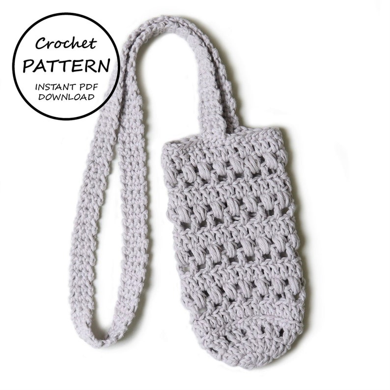 CROCHET PATTERN / Loopy Water Bottle Bag / Easy Crochet - Etsy