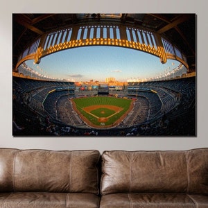 Yankee Stadium Canvas Wall Art New York Yankees Poster Baseball Stadium ...