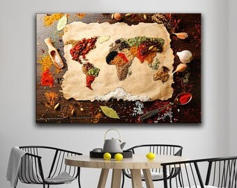 Spice World Map - Etsy