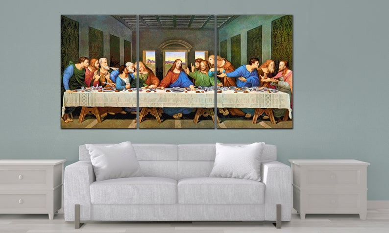 Last Supper Wall Art Catholic Painting Christian Wall Art - Etsy