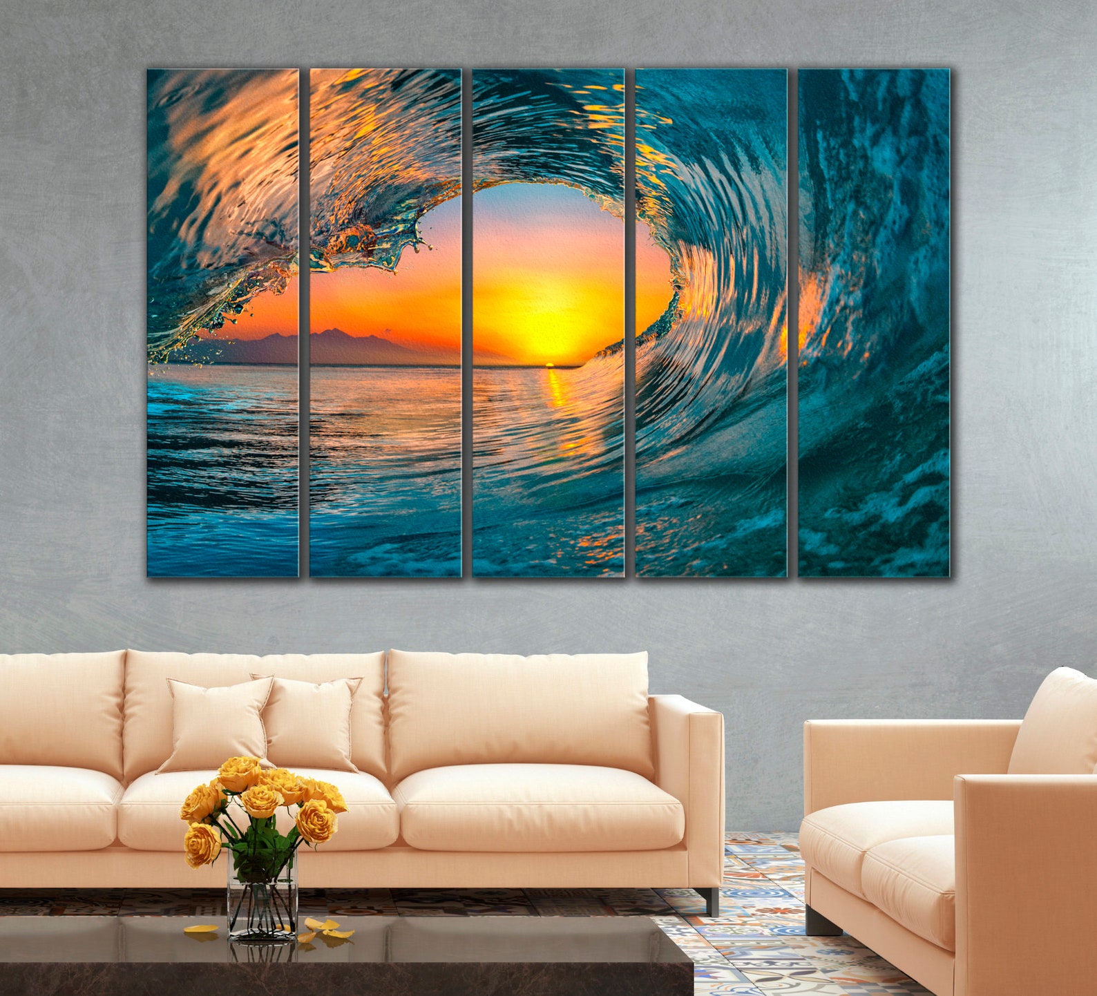 Big Wave Wall Art Surf Wave Poster Ocean Waves Wall Art Ocean - Etsy