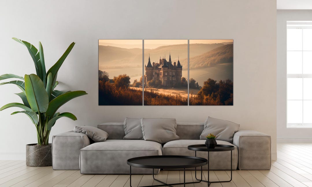 Castlecore Landscape Wall Art Medieval Gothic Castle Canvas Print ...