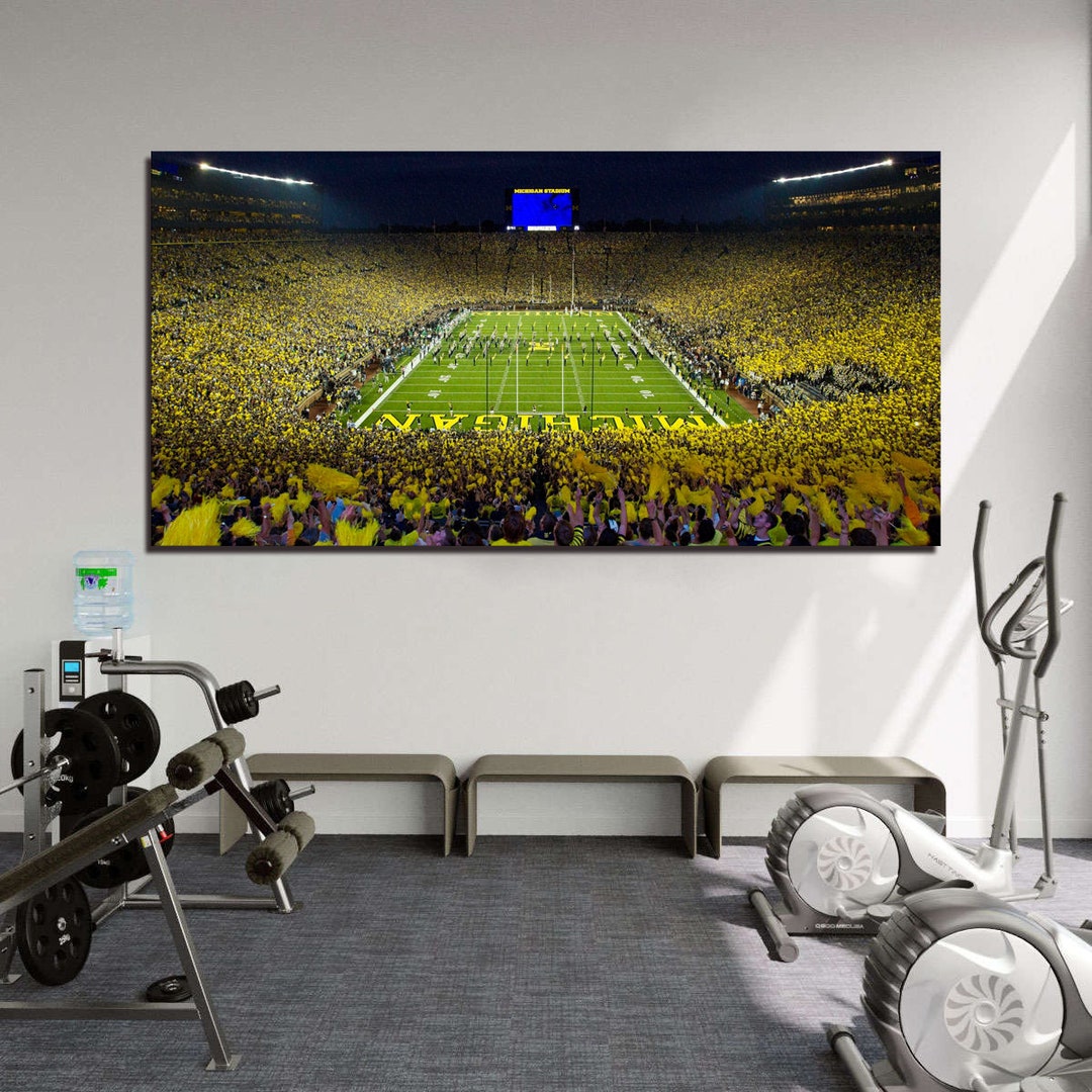 Michigan Stadium Print Michigan Extra Large Canvas Wall Art Modern ...