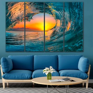 Big Wave Wall Art Surf Wave Poster Ocean Waves Wall Art Ocean Waves ...