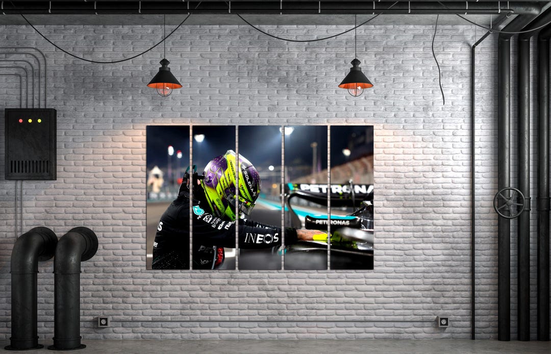 Hamilton the Last Race Mercedes 2024 Canvas Formula 1 Donuts Lewis ...