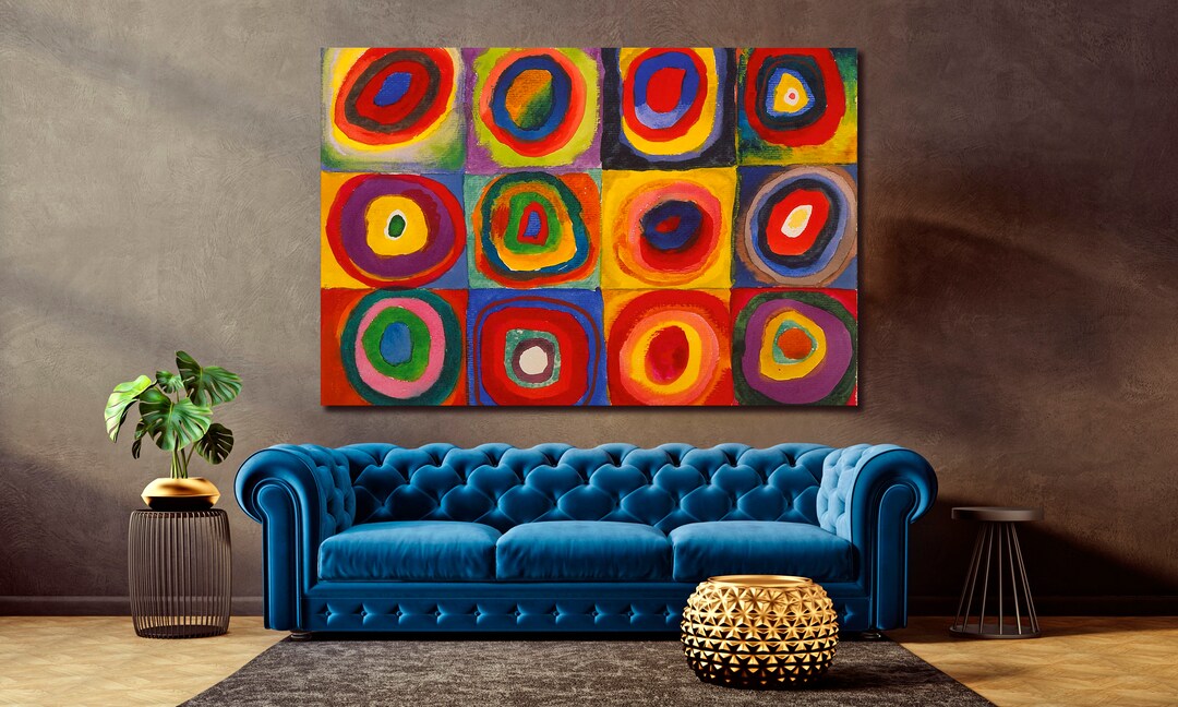 Abstract Colorful Kandinsky Wall Art Reproduction Art Print Squares ...