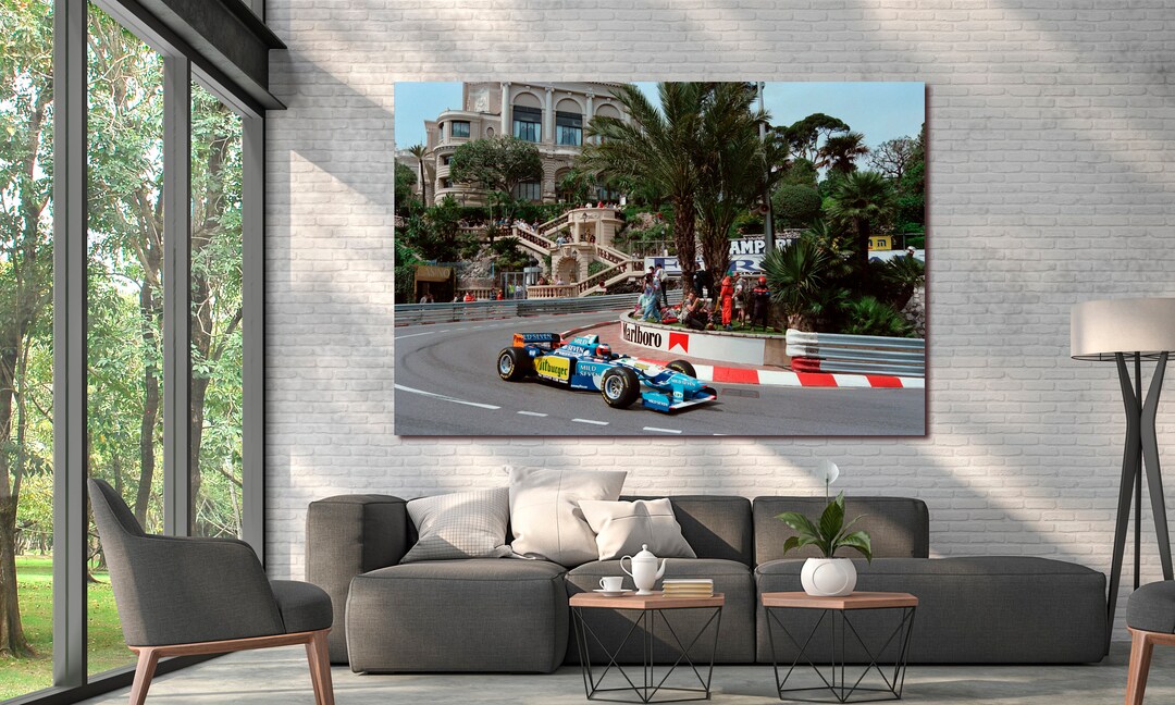 Schumacher Grand Prix F1 Monaco Canvas Wall Art Vinatage Formula 1 Wall ...