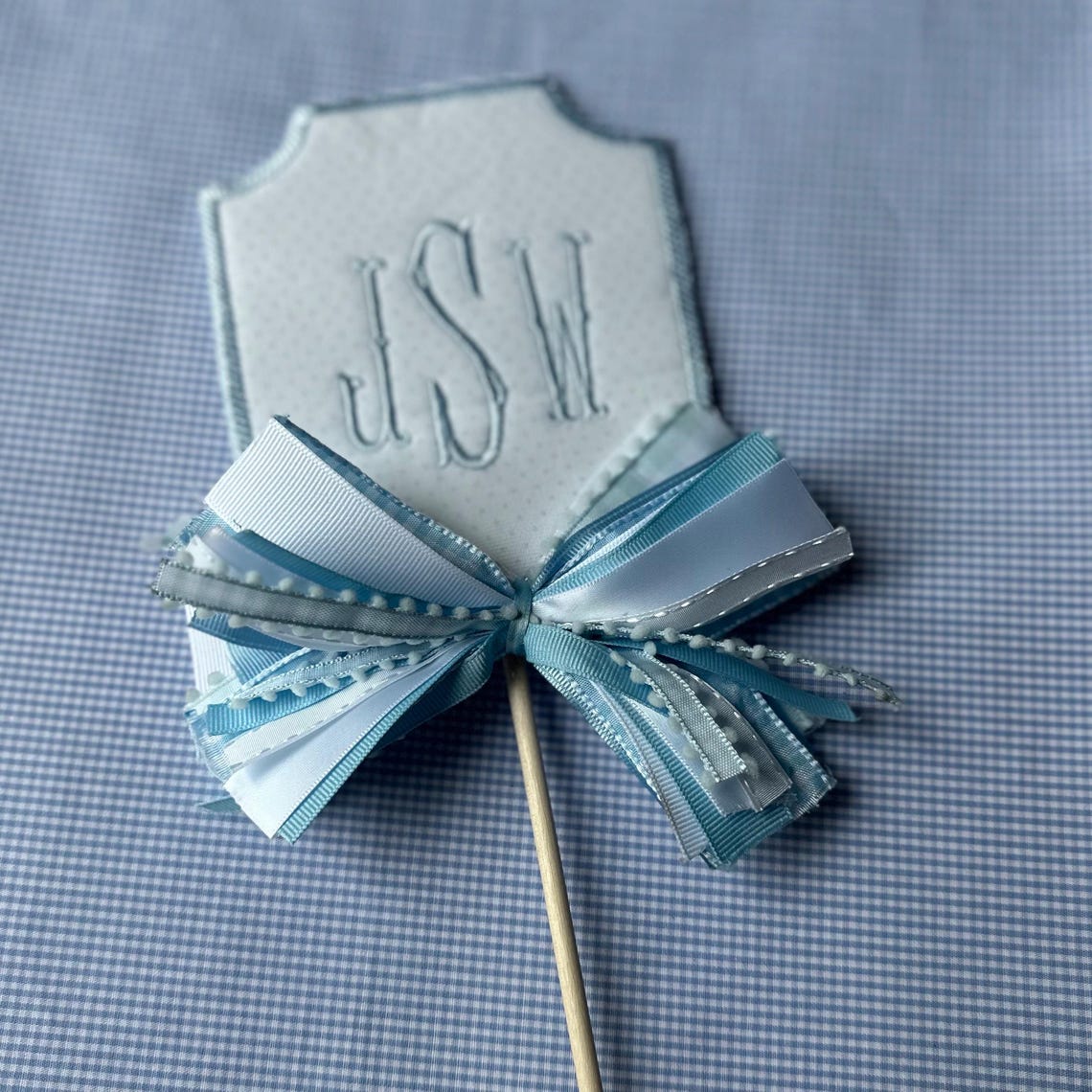 Embroidered Fabric Cake Topper: Custom Wedding, Birthday Keepsake - Etsy