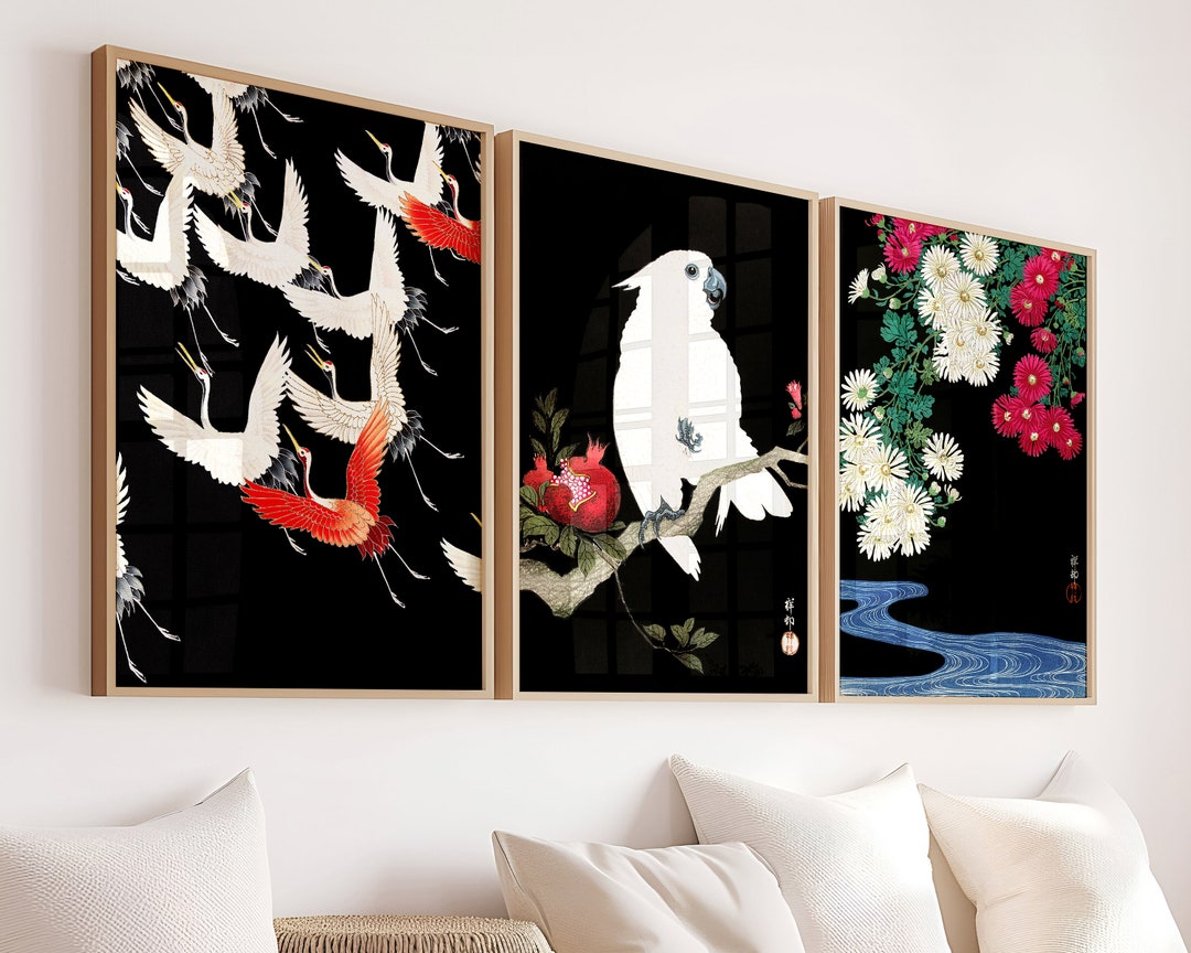 Vintage Japanese Art Collection - Set of Three Prints - Ukiyo-e Wall ...