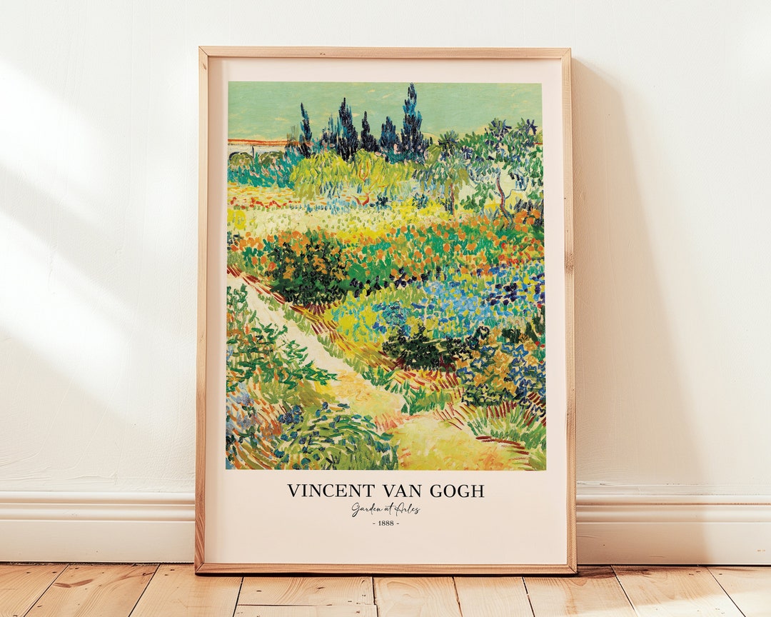 Vincent Van Gogh 1888 - Garden at Arles, Wall Art Print, Vintage Wall ...