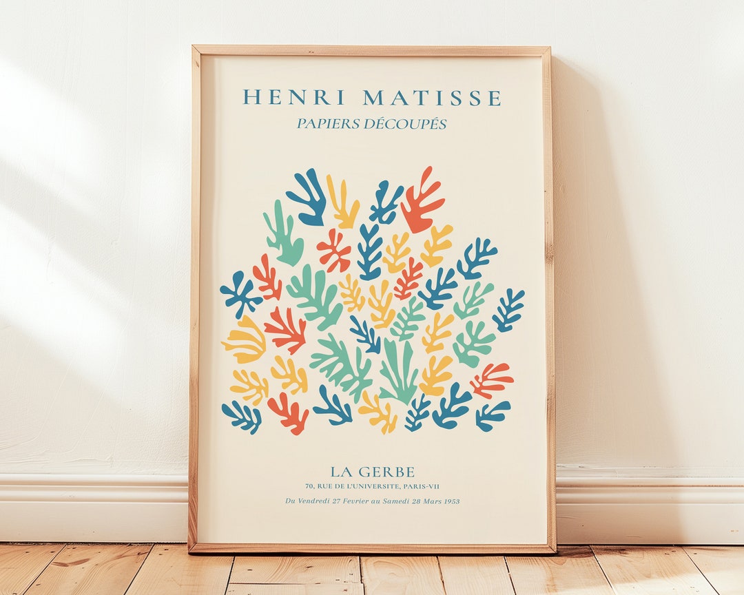 Henri Matisse the Sheaf, Paper Cut Art Print, Modern Colorful Wall ...