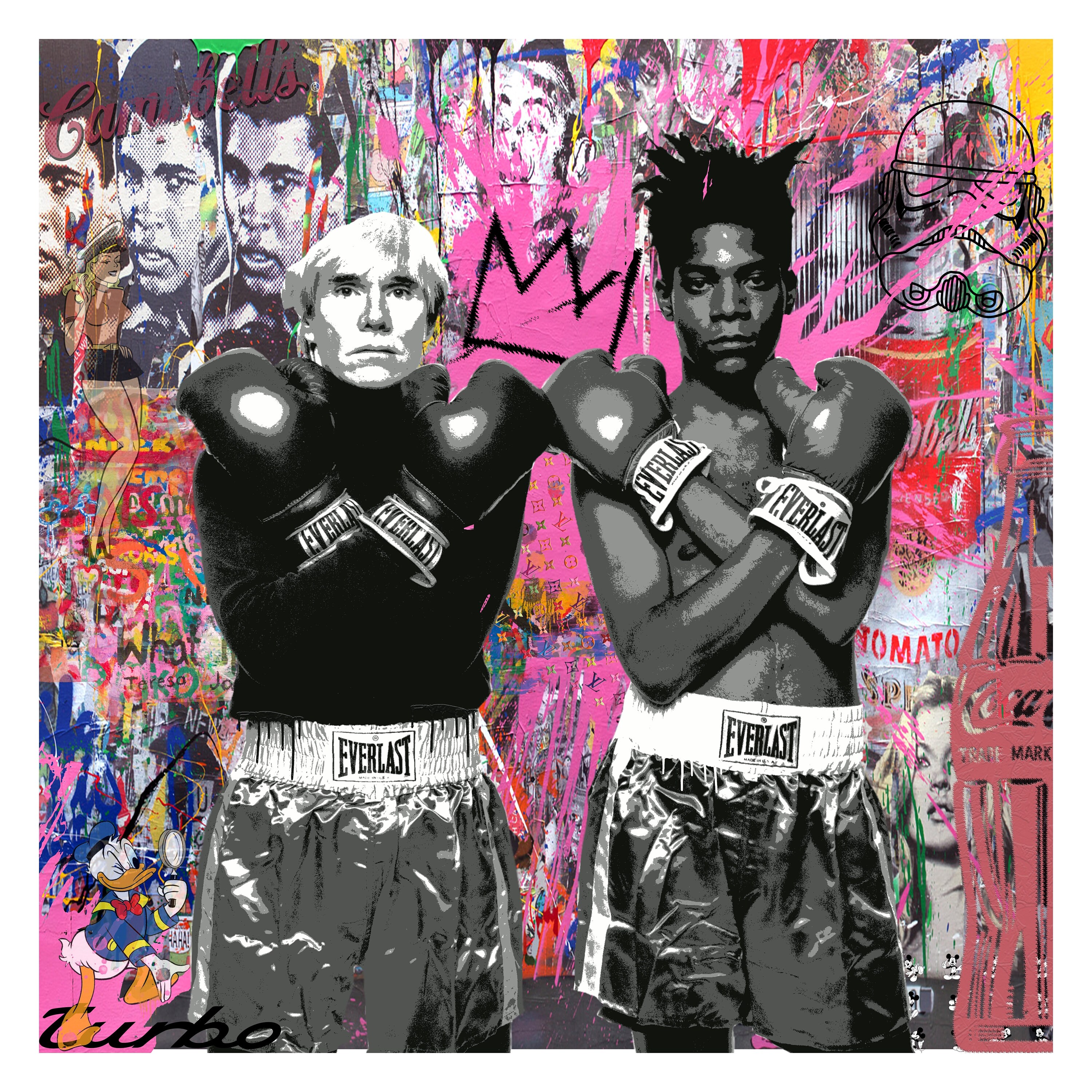 Original CASPA Artwork, warhol Basquiat Boxing Giclée, Modern Wall Art ...