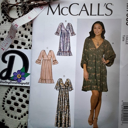 Sewing Pattern for Women's Dress Mccall's 7969 - Etsy