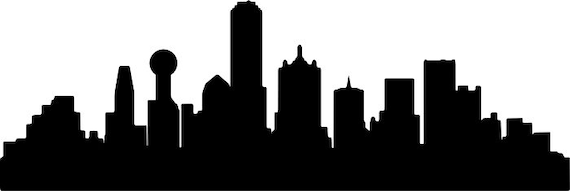 Dallas Skyline Dallas SVG PNG JPG Instant Download | Etsy