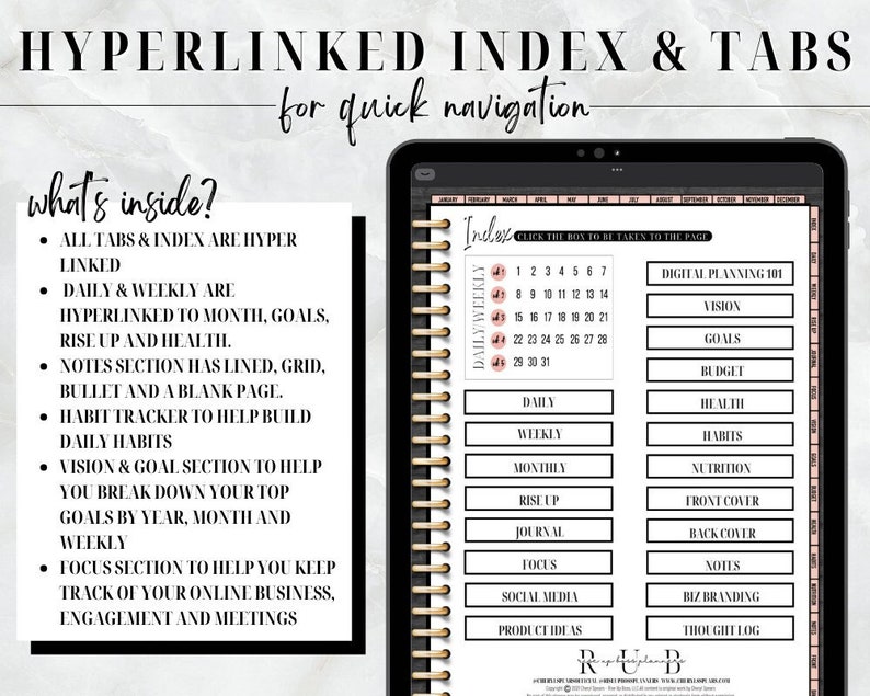 2023 Digital Planner Goodnotes Notability Noteshelf XODO - Etsy