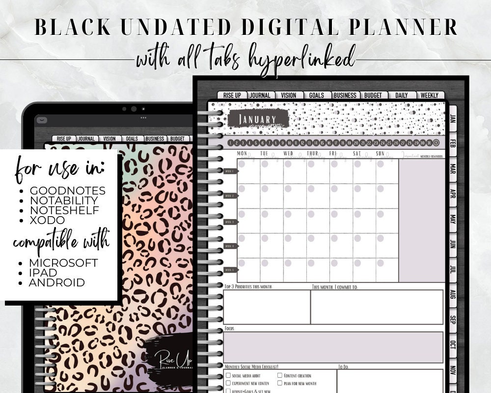 Daily Yearly Planner| iPad Planner Goodnotes Planner 2021 Portrait ...