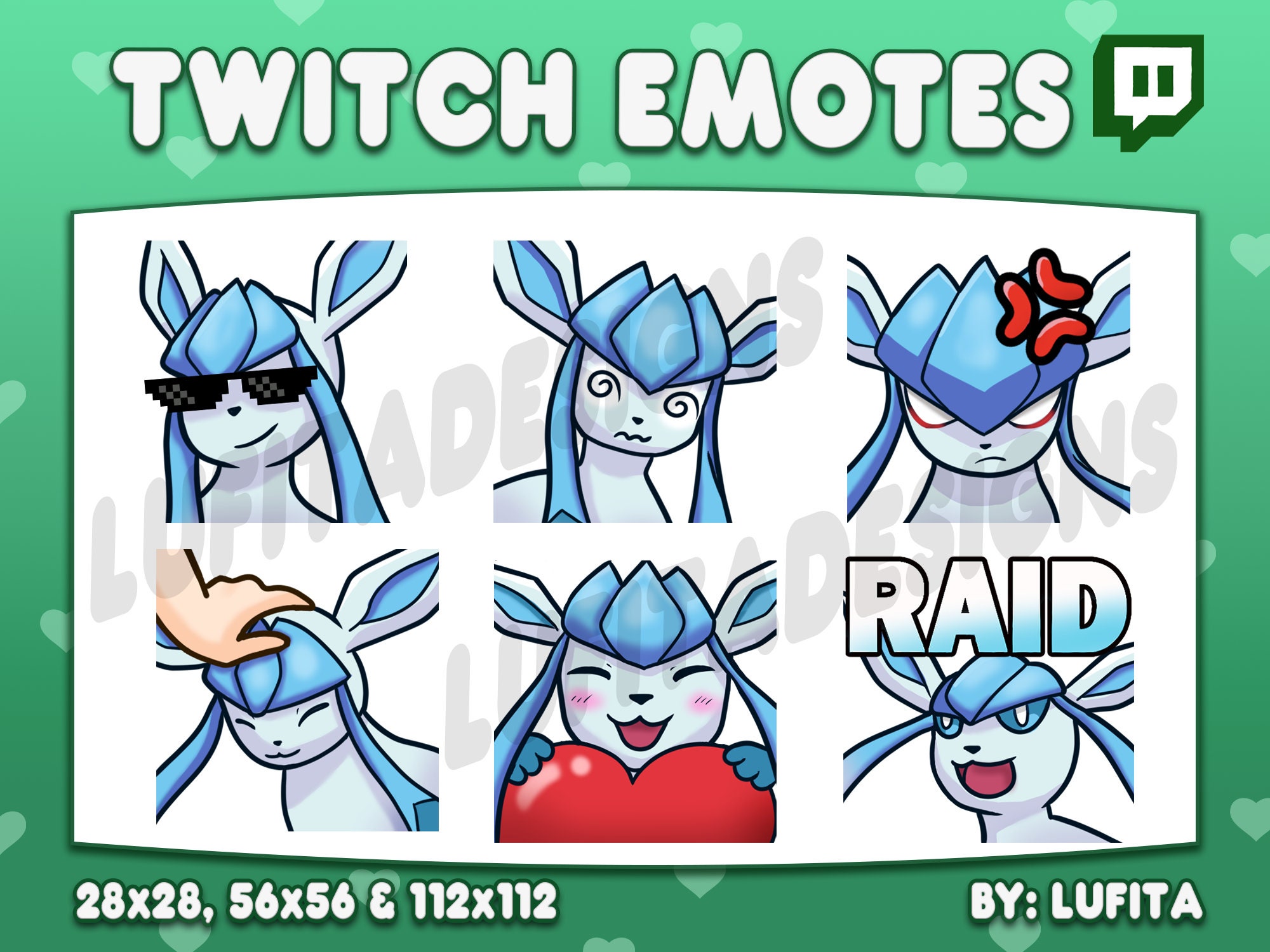 Glaceon Emote Twitch/Discord - Etsy México
