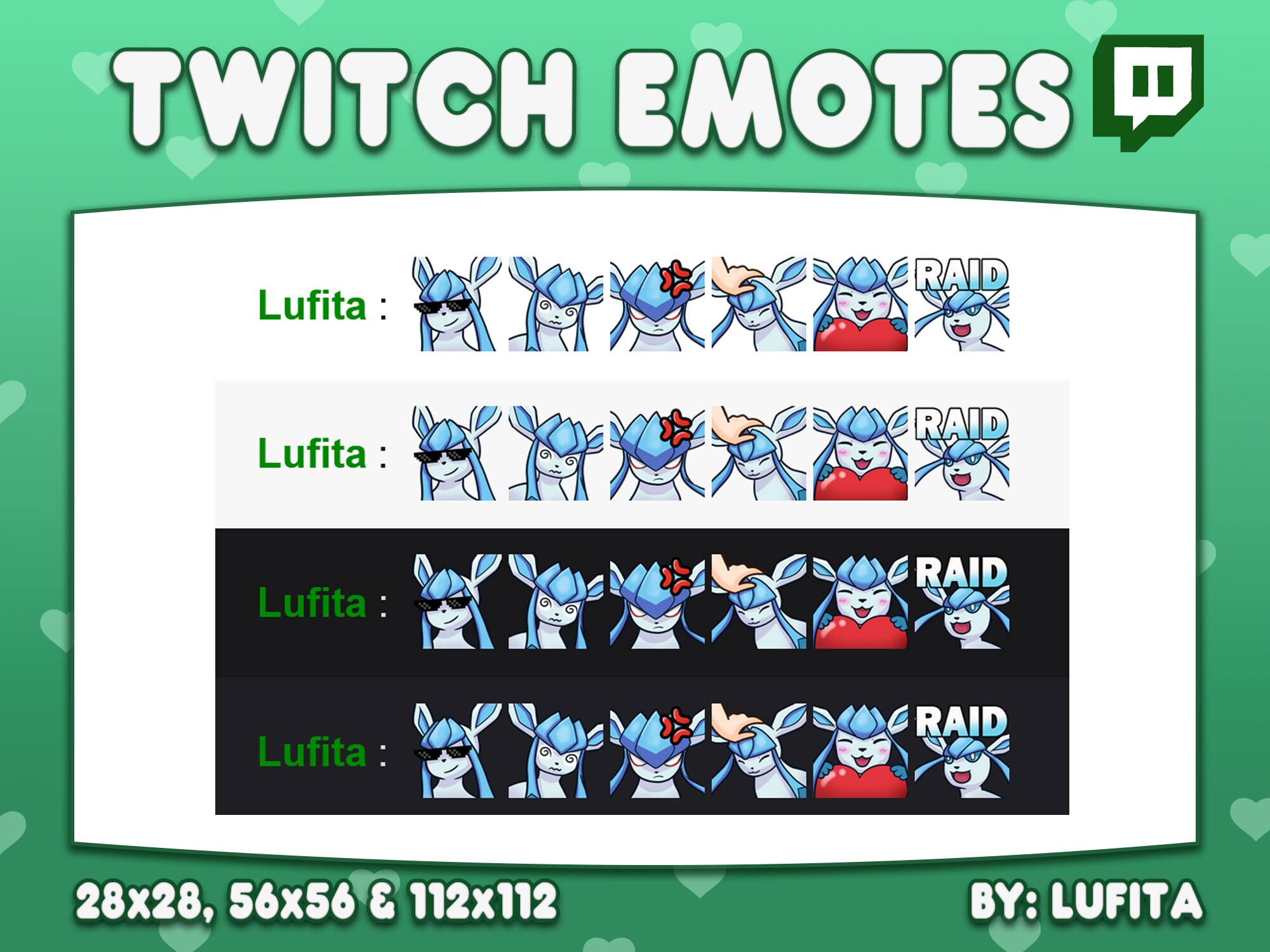 Glaceon Emote Twitch/discord - Etsy Ireland