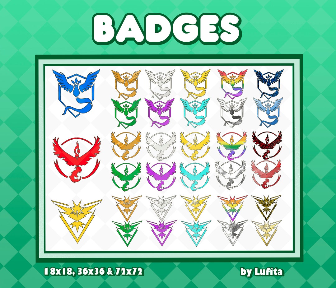 Pokemon Go Badges Team Mystic | Team Valor | Team Instinct - Etsy