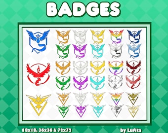 Pokemon Go Team Badges | Twitch Sub/bit Badges (digital Download) - Etsy