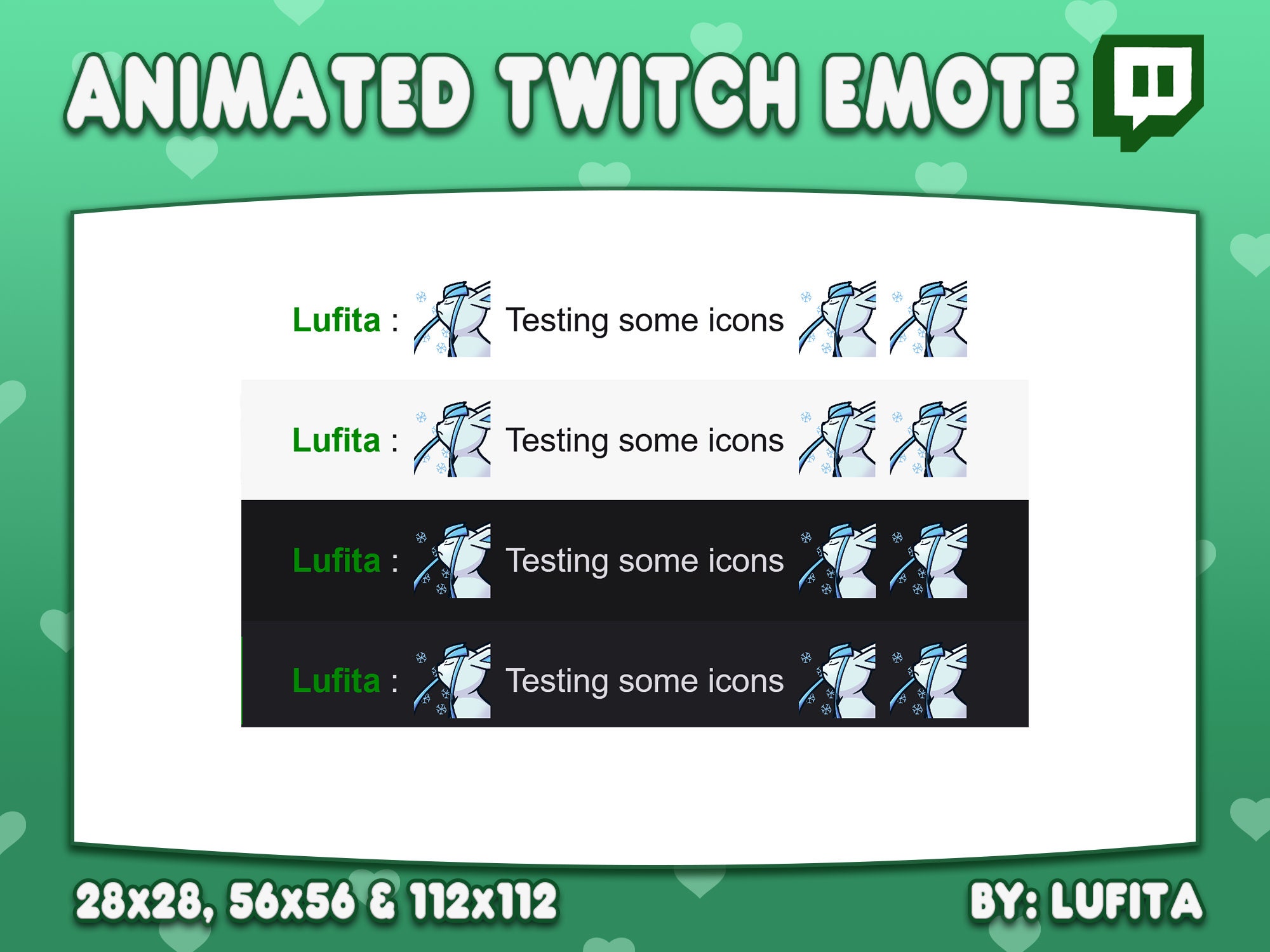 Animated Glaceon for Twitch/discord/youtube - Etsy