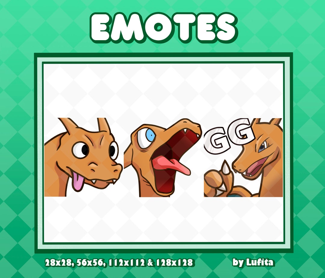 Charizard Emote Twitch/discord/youtube Derp / Shock / GG - Etsy