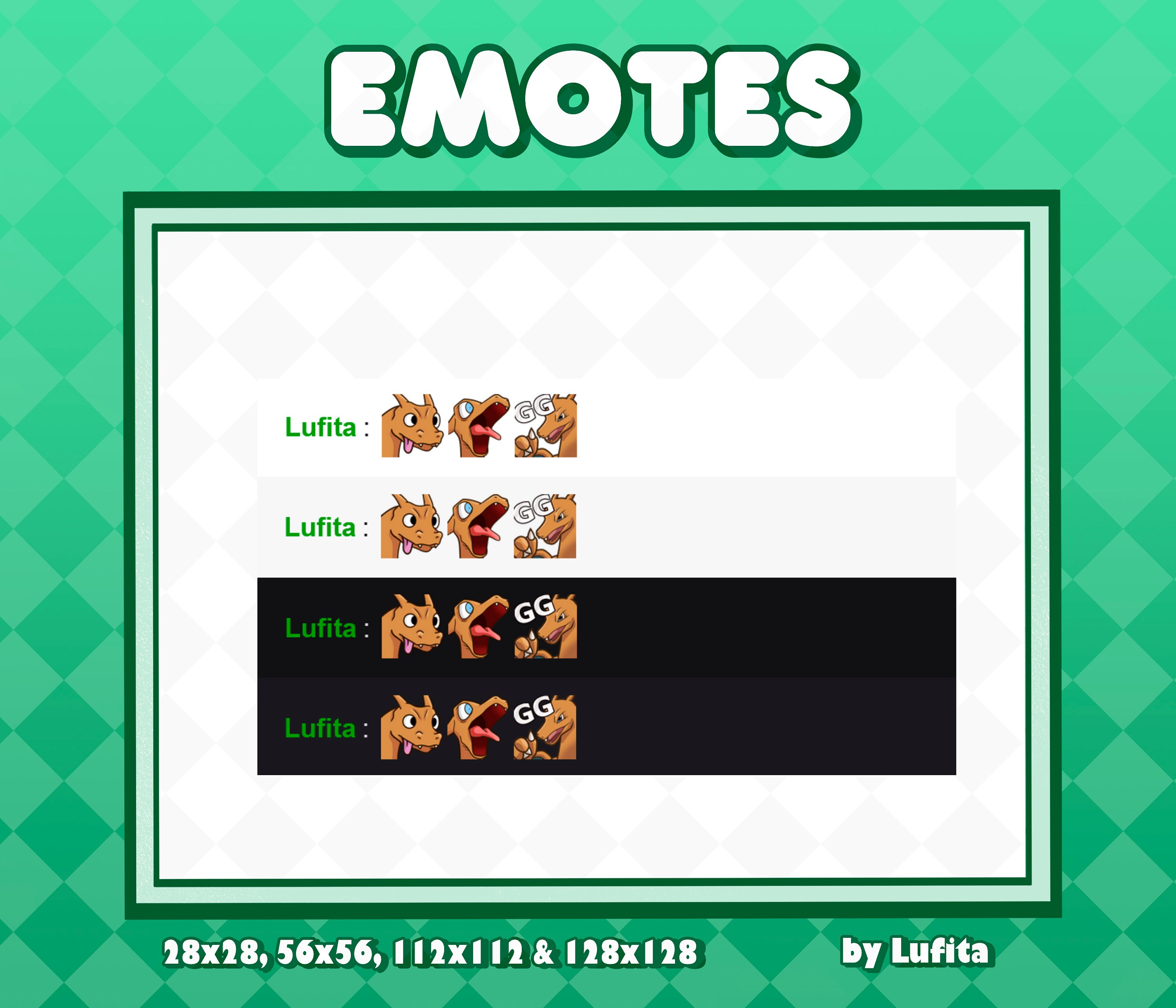 Charizard Emote Twitch/discord/youtube Derp / Shock / GG - Etsy