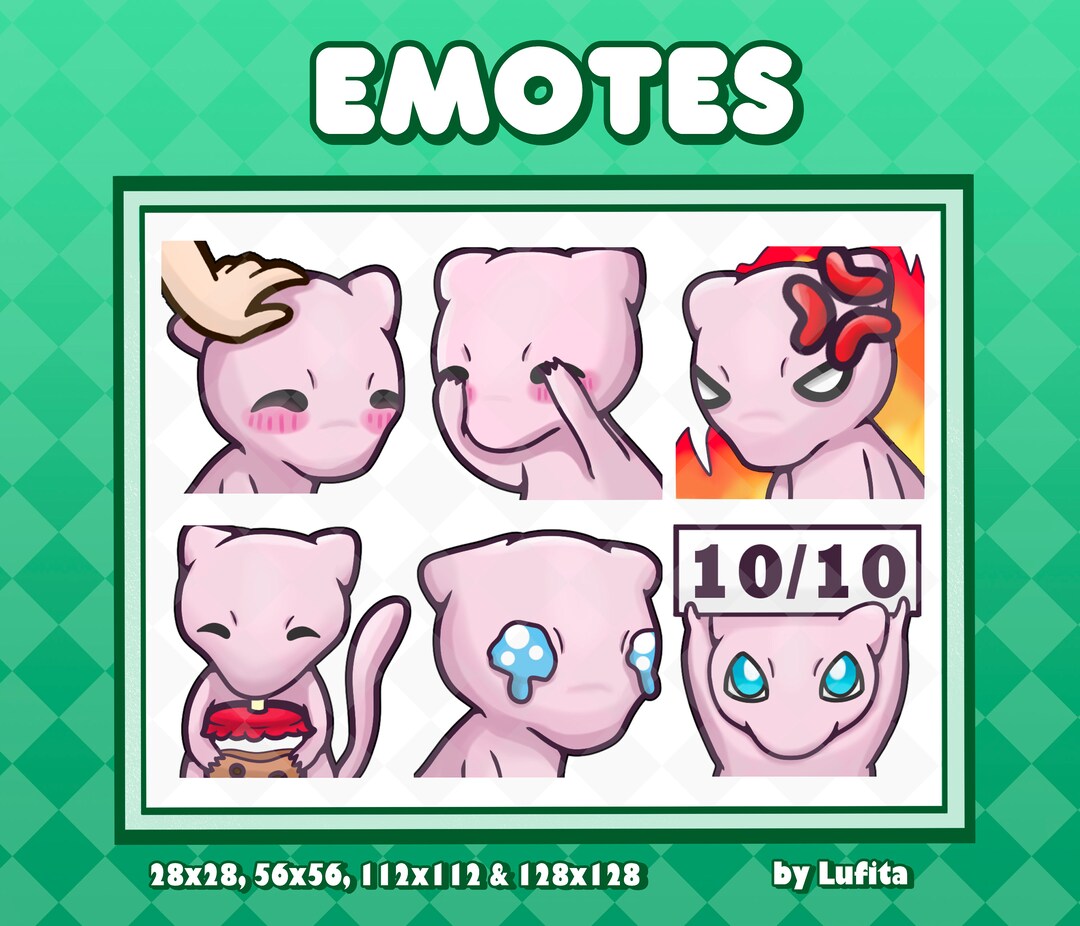 Mew Emote for Twitch/discord/youtube - Etsy