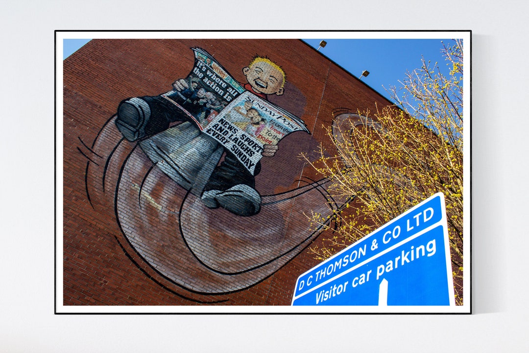 Dundee Scotland Poster Oor Wullie Comic Mural Urban Photography Wall ...