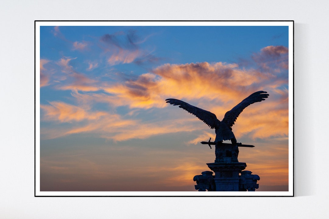 Budapest Hungary Poster Turul Statue Urban Photography Wall Art - Etsy