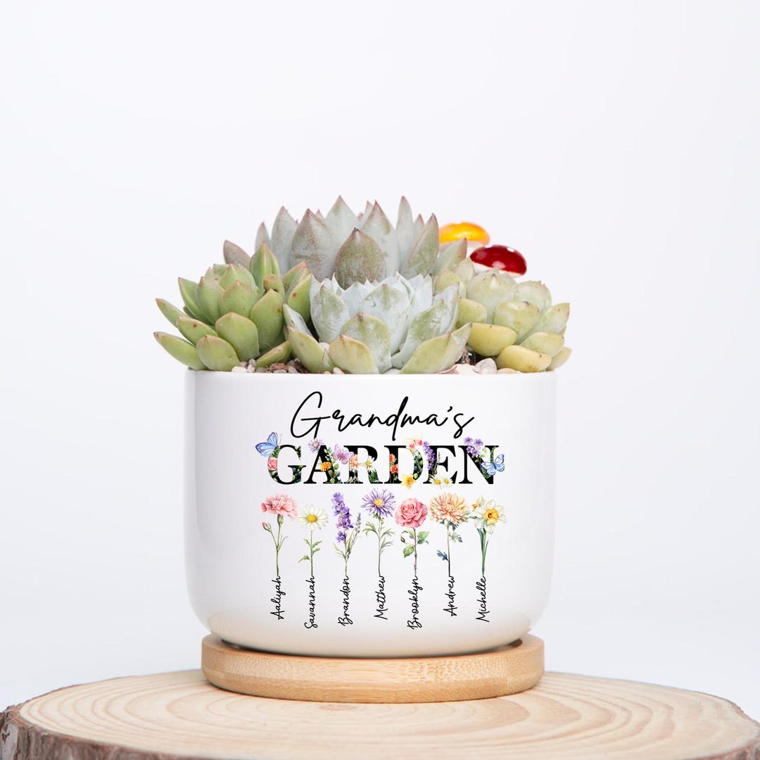Custom Grandma's Garden Plant Pot, Mothers Day Gift, Plant Lover Gift ...