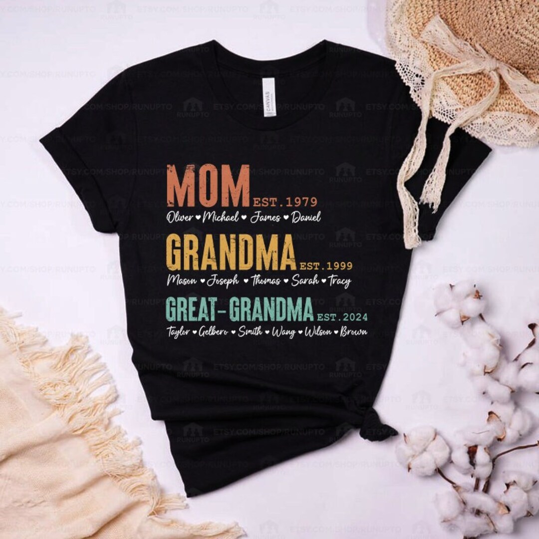 Custom Great Grandma Shirt, Mom Grandma Great-grandma Shirt, Great ...