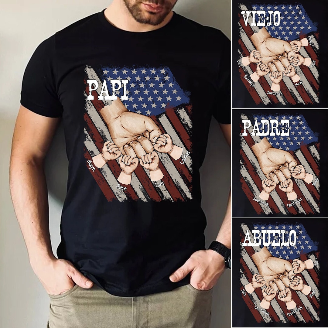 Personalized Mexican Dad Shirt, Spanish Grandpa Shirt, Padre Shirt ...