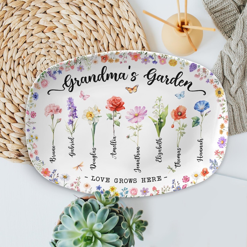 Garden Flower Plate - Etsy