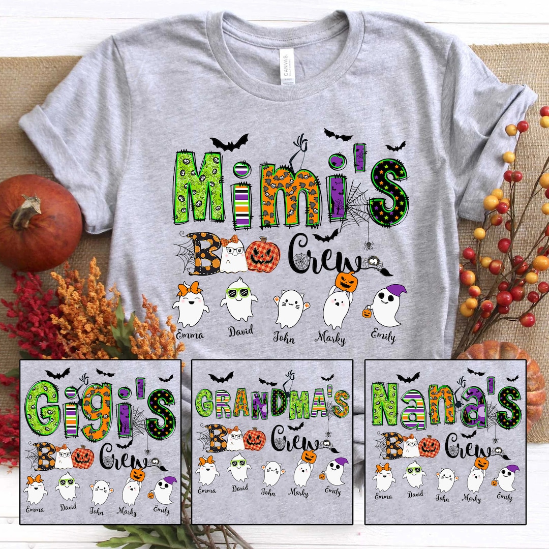 Grandma Shirt, Personalized Mimi Halloween Shirt, Custom Nickname Nana ...