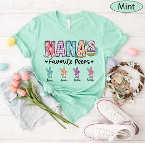 Personalized Grandma Shirt, Grandma's Favorite Bunnies, Easter Grandma ...