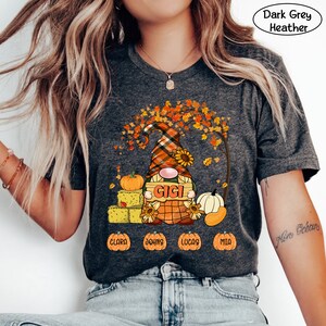 Personalized Fall Nana Shirt, Pumpkin Gnome Nana Shirt, Pumpkin Mimi ...
