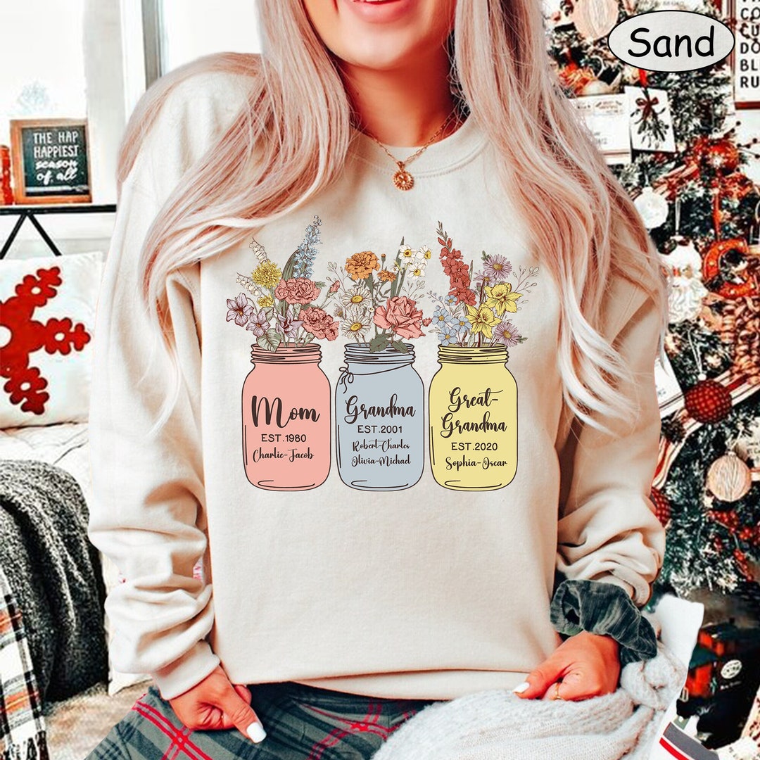 Personalized Great Grandma Shirt, Mom Grandma Great Grandma, Grandma ...