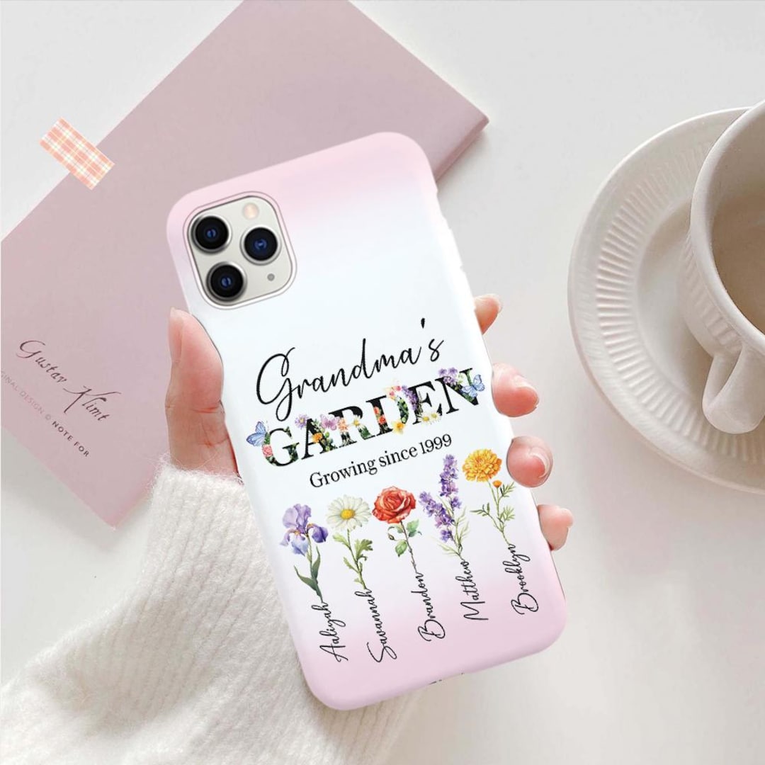 Personalized Garden Phone Case, Personalized Birth Month Flowers ...
