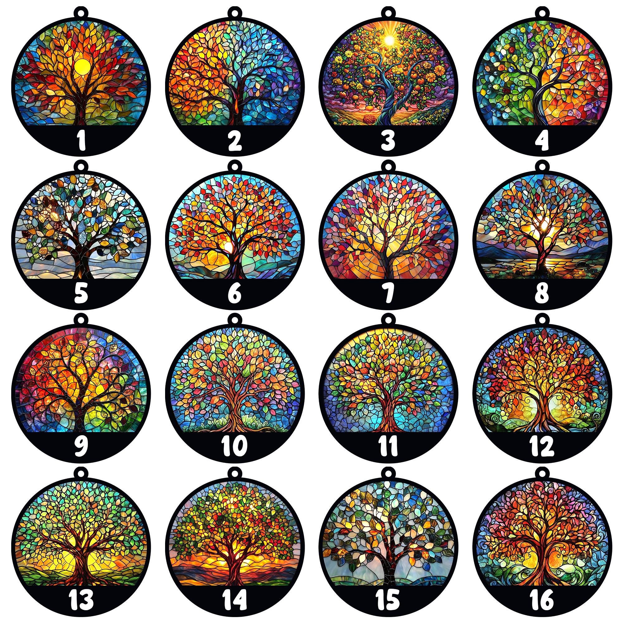 Personalized Family Wind Chime, Family Tree of Life Suncatcher, Family ...