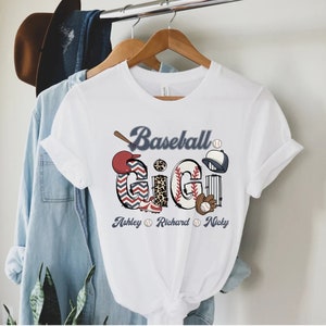 Personalized Baseball Grandma Shirt, Custom Name Grandma Tee - Etsy