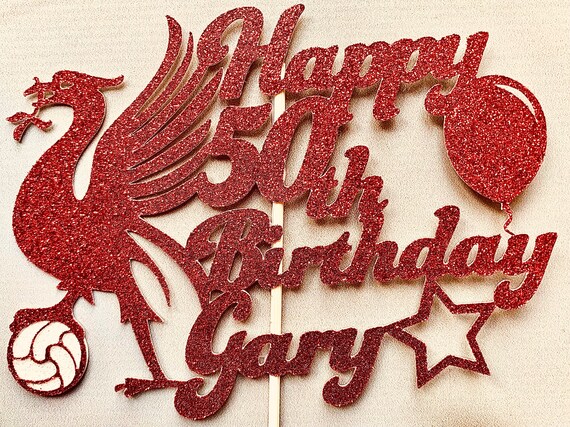 Liverpool FC Cake Topper Personalised With Your Name & Age All - Etsy UK
