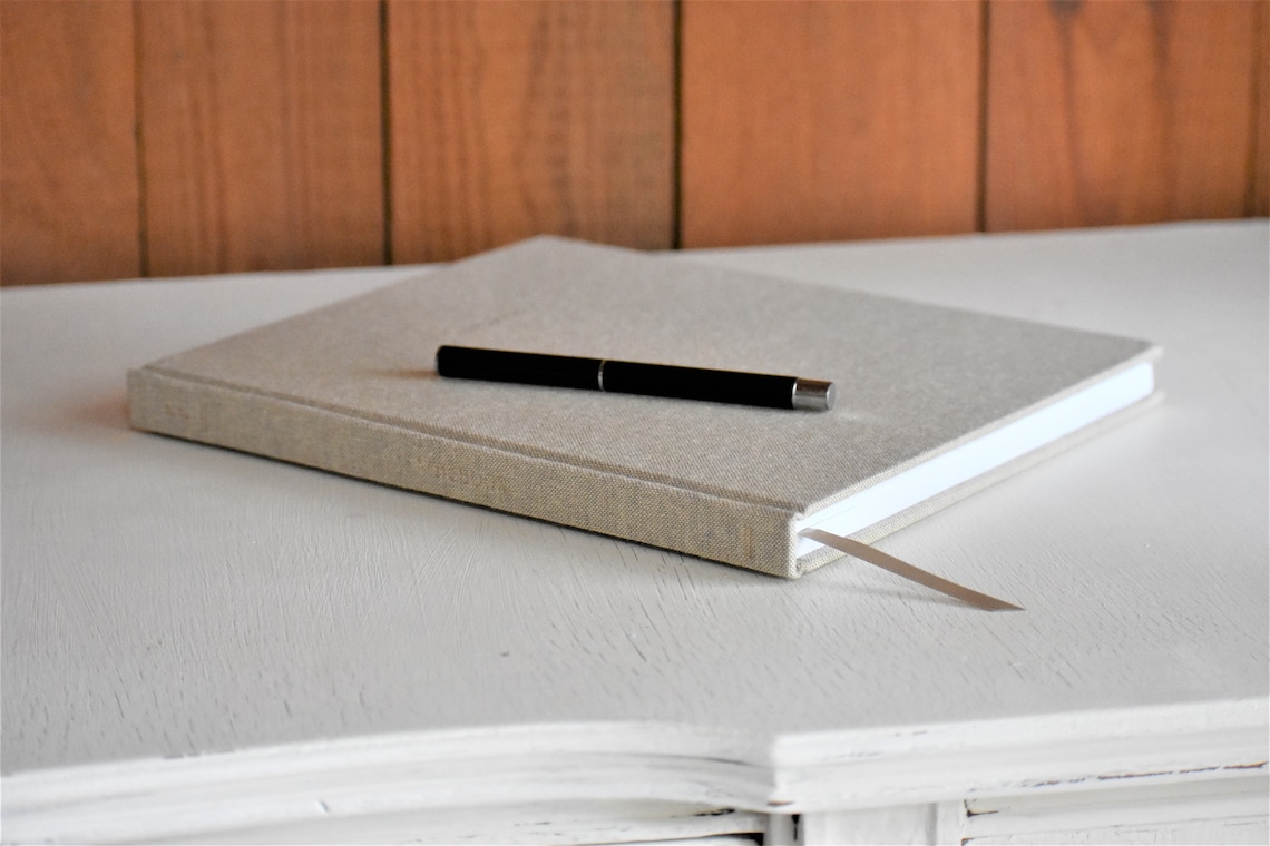 Luxury Hardcover Linen Notebook Journal With Lined Paper - Etsy