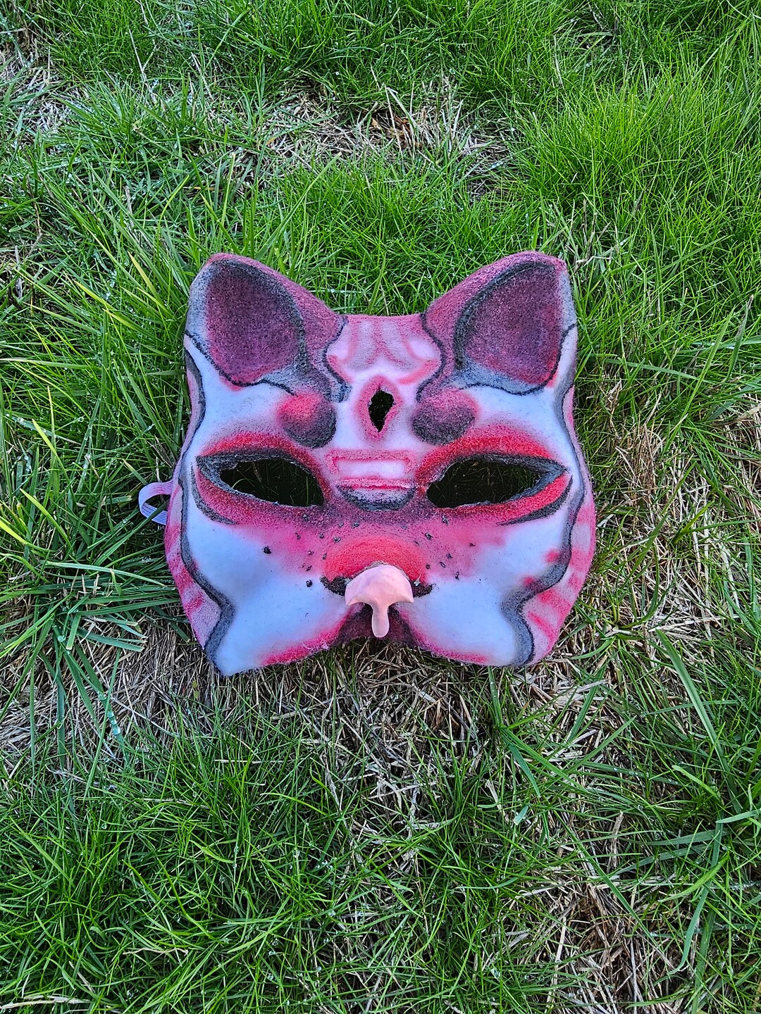 3-eyed Pink Cat Therian Mask - Etsy