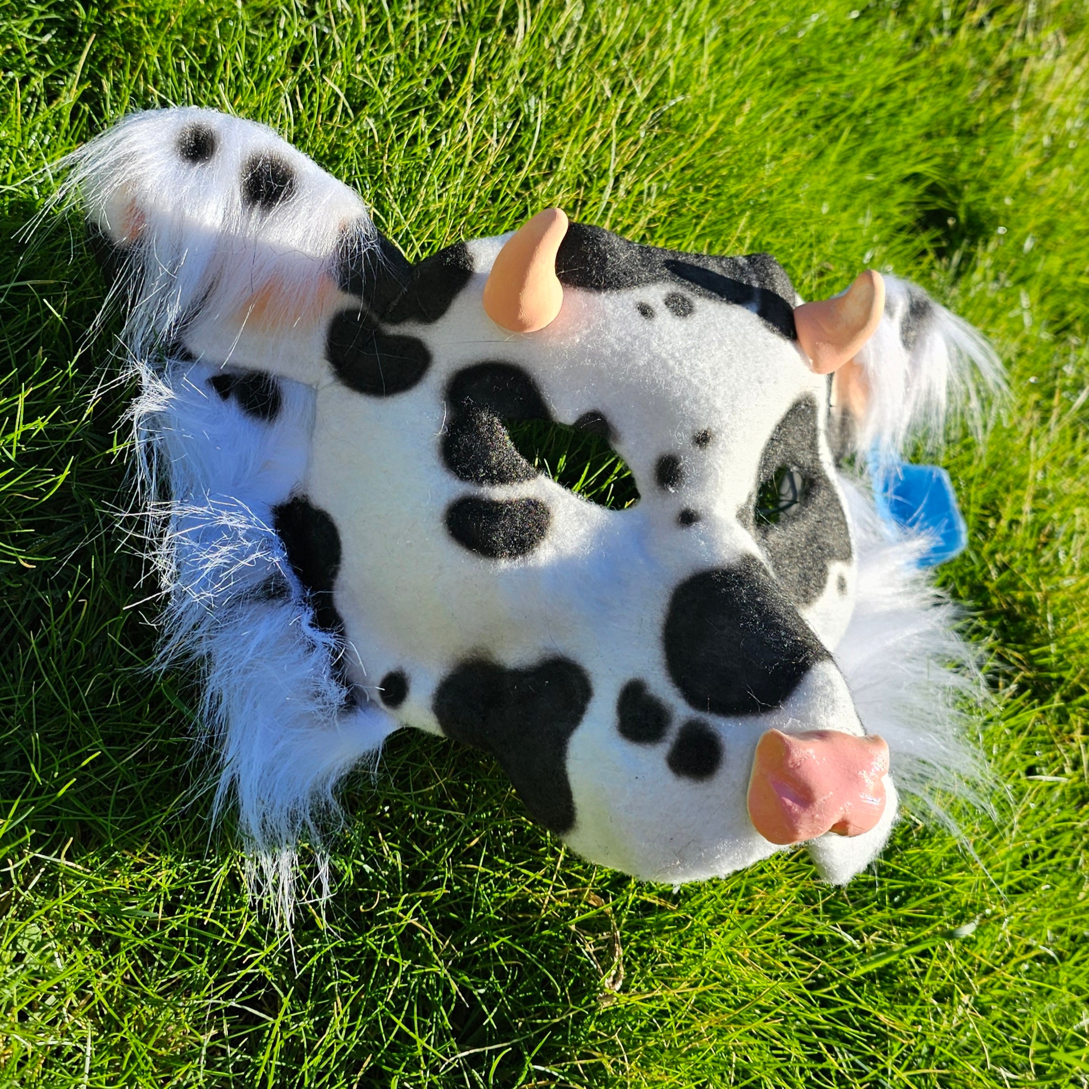 Dairy Cow W/bendable Ear Tag Therian Mask - Etsy Australia