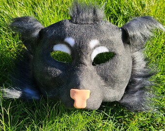 Dairy Cow W/bendable Ear Tag Therian Mask - Etsy