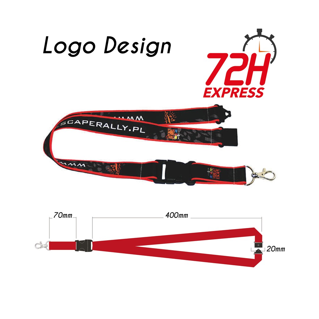 20mm Lanyard Fastener and Anti-strangulation Safety Clip RUSH Badge ...