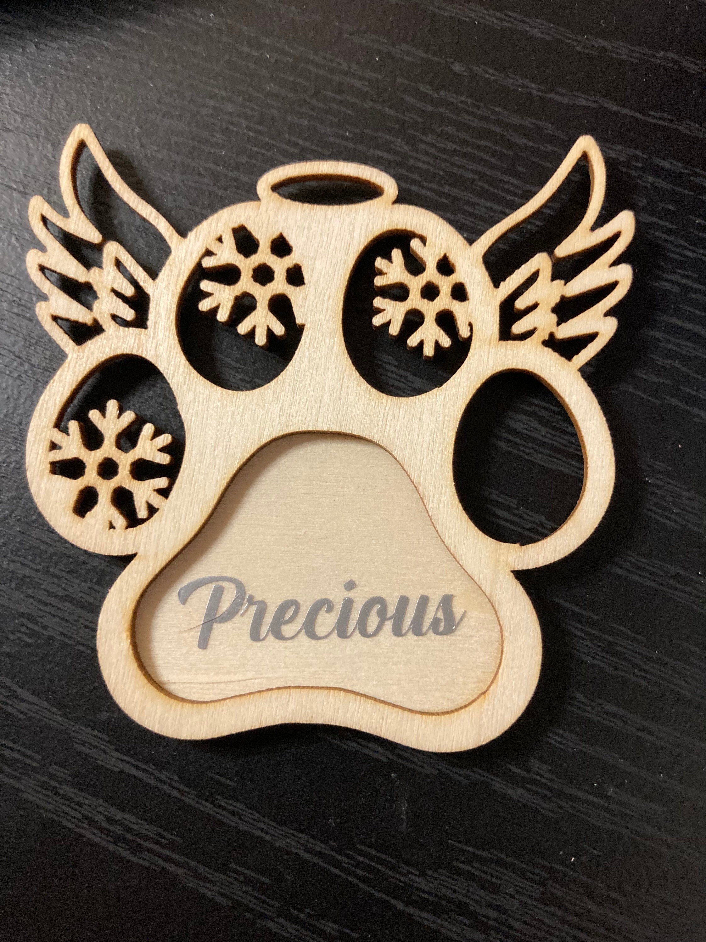 Angel Paw Print Ornament - Etsy