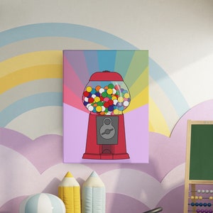 Gumball Machine Wall Art | Colourful Rainbow Pride Gumball Candy ...